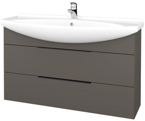 Dřevojas Koupelnová skříň TAKE IT SZZ2 120 Varianta: N01 Bílá lesk / Úchytka T02 / D16 Beton tmavý