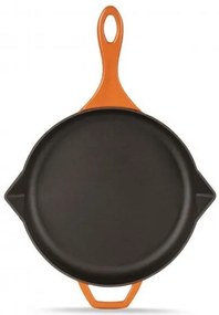 Pánev hósse, grilovací pánev kulatá, průměr 28 cm, (hsy ktv), oranžová