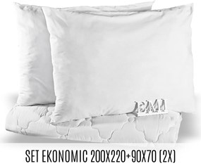 Set manželské přikrývky a polštářů Ekonomic 220x200 + 90x70 (2x) EMI