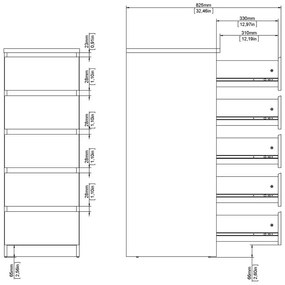 Komoda v dekoru dubu v přírodní barvě 40x111x50 cm Naia – Tvilum