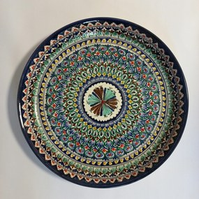 Velký Uzbecký talíř Lagan modrý 46 cm