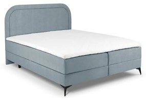 Světle modrá boxspring postel s úložným prostorem 160x200 cm Eclipse – Cosmopolitan Design