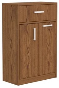Nízká koupelnová skříňka šířka 60 cm s košem Dub RJK světlý