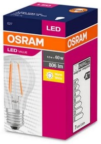 LED žárovka E27 OSRAM Filament CLA FIL 7W (60W) teplá bílá (2700K)