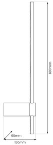 Nástěnné LED svítidlo Swing, 1x LED 8w, 3000-6000k, b