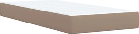 Box spring postel s matrací cappuccino 90x200 cm umělá kůže 3285196