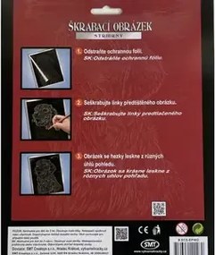 GRAFIX Stříbrný škrabací obrázek Pes / od 7 let
