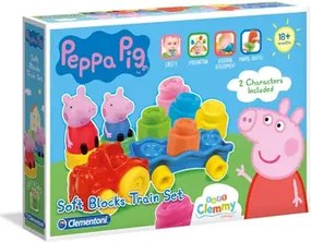 Clementoni Soft Clemmy Peppa Pig - vláček s kostkami / od 18 měsíců