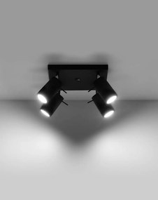 Sollux Stropní/nástěnné svítidlo RING 4 ø 8 cm, čtvercové Barva: Chrom