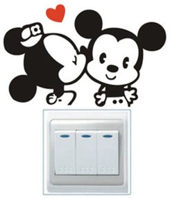 Samolepka na vypínač "Mickey Mouse" 10x10cm