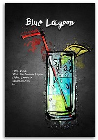 Gario Obraz na plátně Koktejl Blue lagoon - Gab Fernando Rozměry: 40 x 60 cm