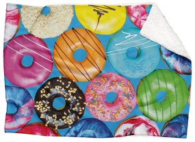 Deka Donuts (Rozměr : 200 x 140 cm, Podšití beránkem: ANO)