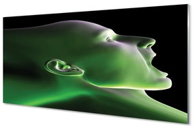 akrylový obraz V čele muž zelenou 125x50 cm
