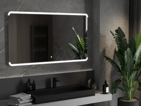 Mexen Nida, LED koupelnové zrcadlo s podsvícením 140x080 cm, 6000K, ochrana proti zamlžování, 9806-140-080-611-00