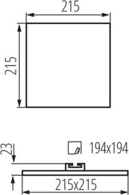 Podhledové LED svítidlo Kanlux AREL DL 25W-WW teplá bílá 29599