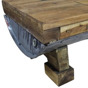 Konferenční stolek, masivní recyklované dřevo, 90x50x35 cm - Default Title