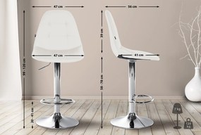 Barová židle Elmore umělá kůže C – bílá