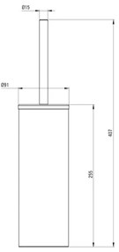 Deante ADR_N712 - Stojací WC štětka ROUND černá