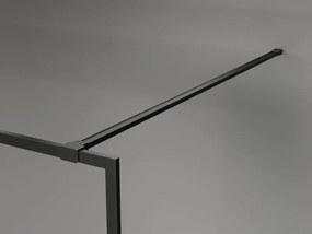Mexen Kioto-F sprchová stěna Walk-in s rámem 110 x 202 cm, transparentní 8 mm, černá - 800-110-104-70-00