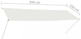 Zatahovací markýza 350x150 cm Dekorhome Hnědá / oranžová