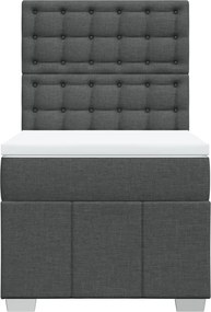 Box spring postel s matrací tmavě šedá 80 x 200 cm textil 3291510