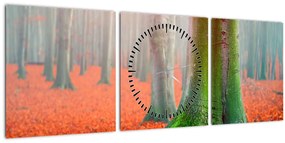 Obraz stromů (s hodinami) (90x30 cm)