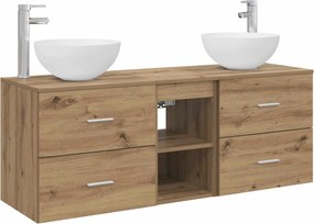 Sada koupelnových skříněk 3 ks Dub artisan 49,5 x 41 x 64,5 cm 3405810