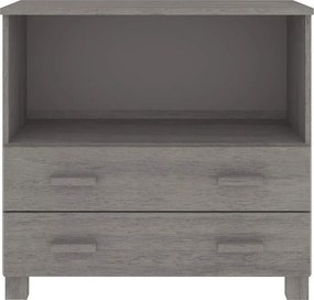 Příborník HAMAR světle šedý 85 x 35 x 80 cm masivní borovice 340499