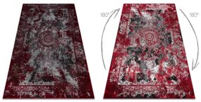 Moderní koberec VINCI 1407 Růžice vintage Strukturální červený / an velikost 120x170 cm | krásné koberce cz