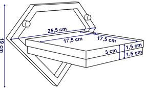 Nástěnný stojan na květiny DORON RUSTIC černý