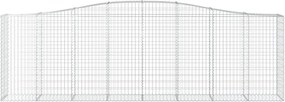 Klenutý gabionový koš 400 x 50 x 120/140 cm pozinkované železo 153416