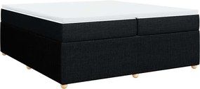 Box spring postel s matrací černá 200x200 cm textil 3285597