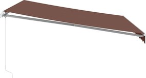 Ručně zatahovací markýza hnědá 400 x 350 cm 3215387