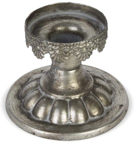 Svícen vintage stříbrná patina