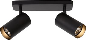 Moderní stropní svítidlo černé se 2 světly GU10 70mm - Jeana Luxe
