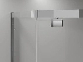 Mexen Exo, pětiúhelníkový sprchový kout s výklopnými dveřmi 90 x 90 cm, 6mm čiré sklo, chromový profil, 812-090-090-01-00