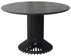 Teakový kulatý jídelní stůl EIFFEL BLACK 140cm