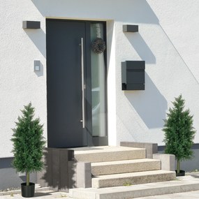 HOMCOM sada 2 umělých cedrů v květináči, výška 90 cm, jehličnan, 38L x 12,5B x 90V cm