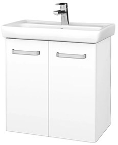 Dřevojas Koupelnová skříň DOOR SZD2 60 Varianta: M01 Bílá mat / Úchytka T01 / M01 Bílá mat