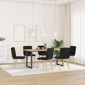 Jídelní židle 6 ks černé textil 3315546