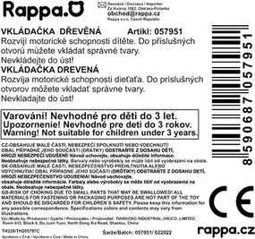 RAPPA Dřevěná vkládačka Farma / 3D / dřevo