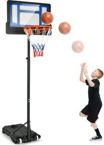 Costway Basketbalový stojan 90/158-210 cm výškově nastavitelný – modrý