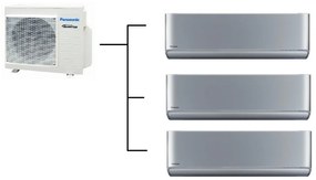 Klimatizace Panasonic Etherea silver 1+3 (2kW + 2,5kW + 2,5kW) Multi-split R32