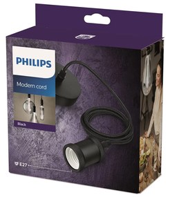 Philips závěsné světlo Vintage patice E27 černá