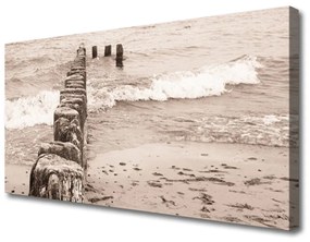 Obraz na plátně Moře Pláž Architektura 140x70 cm