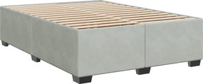 Box spring postel s matrací světle šedá 140x200 cm samet 3290942