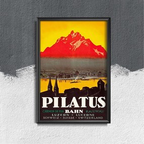 Plakát Švýcarsko pilatus lucern