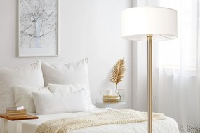 Toolight - Podlahová stojací lampa E27 APP966-3F, zlatá-bílá, OSW-04051