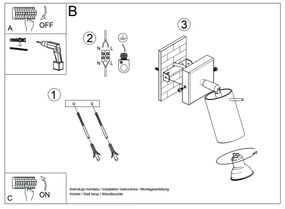 Sollux SL.1494 - Nástěnné bodové svítidlo RING 1xGU10/10W/230V krémová