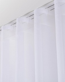 Záclona na řasící pásce Wave barva bílá látka poloprůhledná